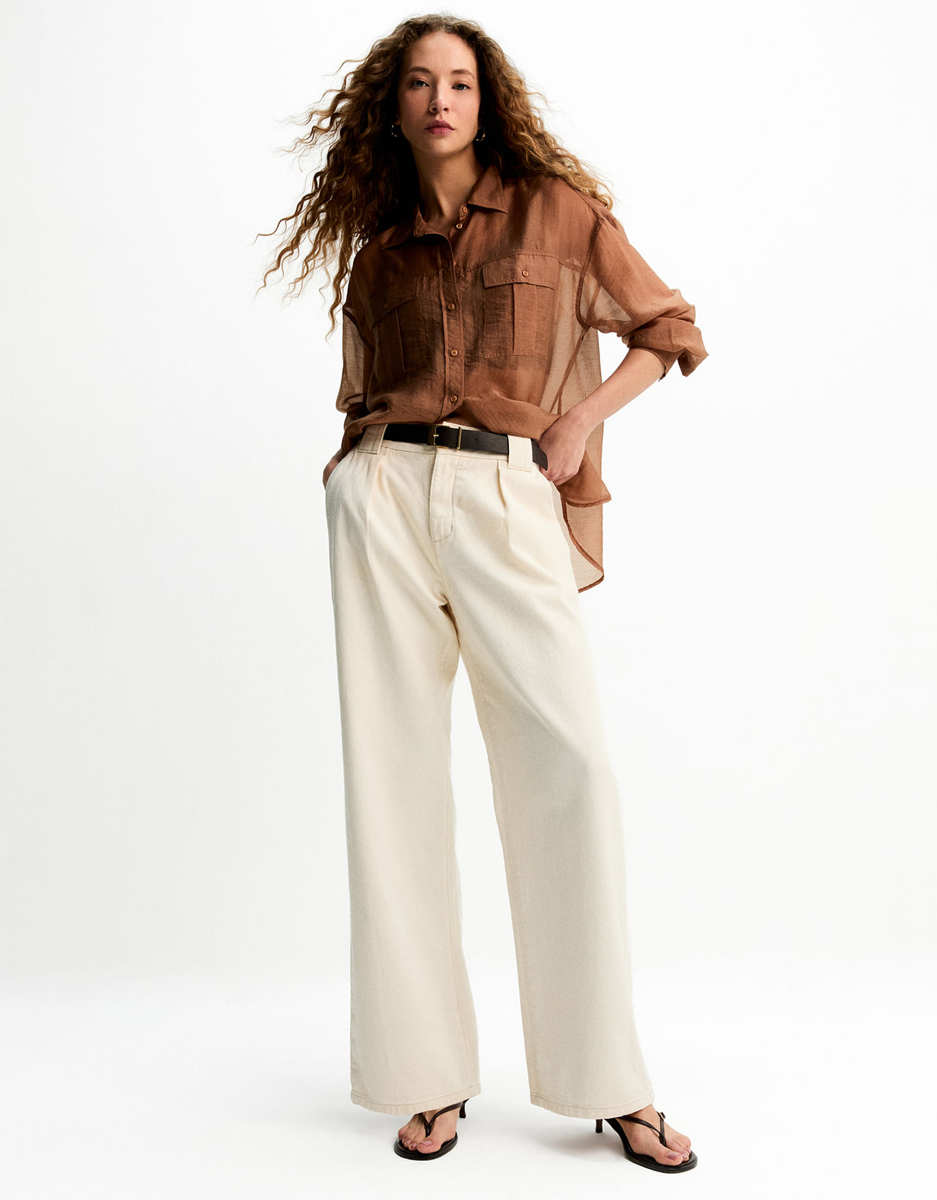 Natural wide leg pants - jeans - SHOULDEREUR